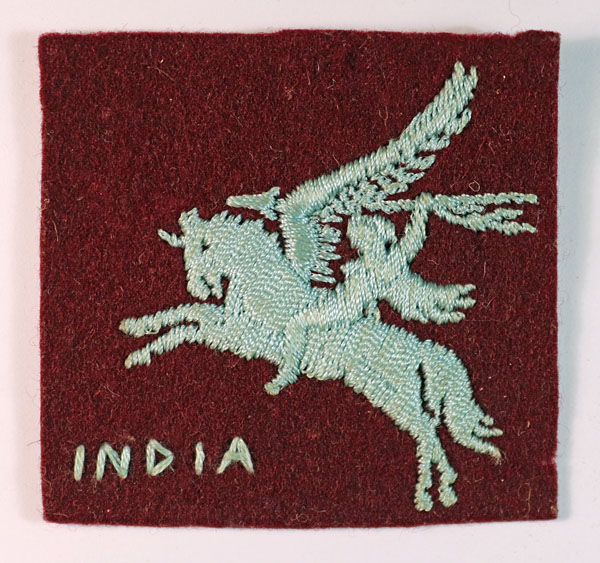 44th INDIAN AIRBORNE DIVISION WW2 Formation Sign Badge — Lot No. 4670 ...