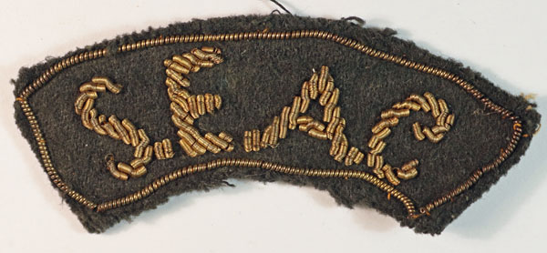 S.E.A.C. WW2 Bullion Embroidered Shoulder Title Badge — Lot No. 4893 ...