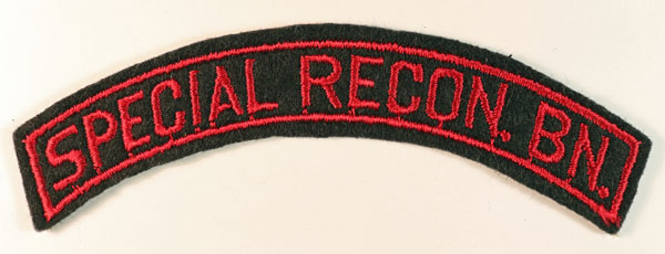 U.S.A. SPECIAL RECON.BN. WW2 Shoulder Title Badge — Lot No. 4910/sf70 ...