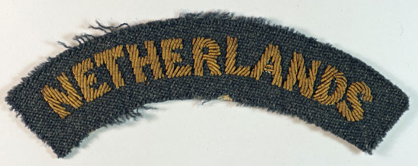 NETHERLANDS – R.A.F. WW2 Officer’s Bullion Embroidered Nationality ...