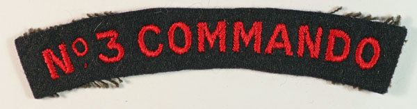No.3 COMMANDO WW2 Embroidered Shoulder Title Badge — Lot No. 4948 ...