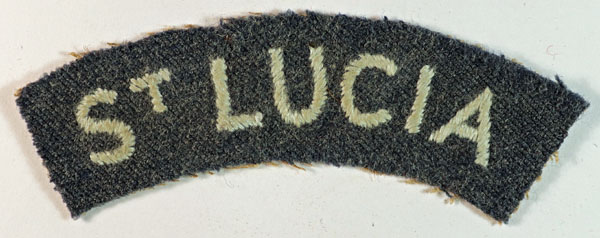 ST. LUCIA – R.A.F. WW2 Embroidered Nationality Shoulder Title Badge – SCARCE — Lot No. 4956 ...