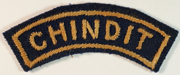 CHINDIT WW2 Embroidered Shoulder Title Badge – SCARCE — Lot No. 4913 ...