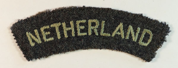 NETHERLANDS – R.A.F. WW2 Embroidered Nationality Shoulder Title Badge ...