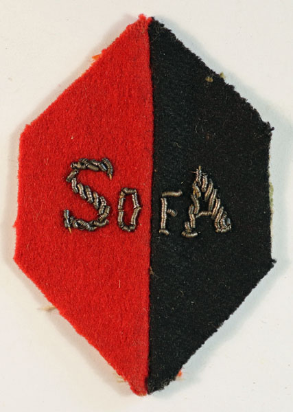 SCHOOL OF ARTILLERY, POONA Pre-WW2 Bullion Embroidered Pagri Flash ...