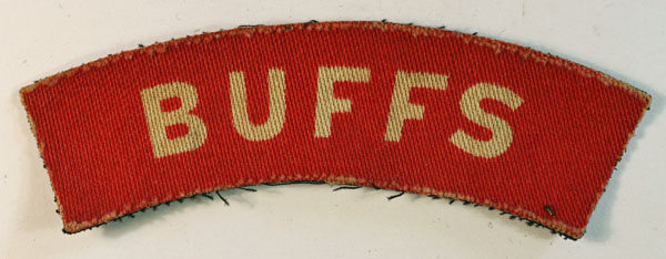 BUFFS WW2 Printed Shoulder Title Badge – CALICO PRINTERS — Lot No. 5288 ...