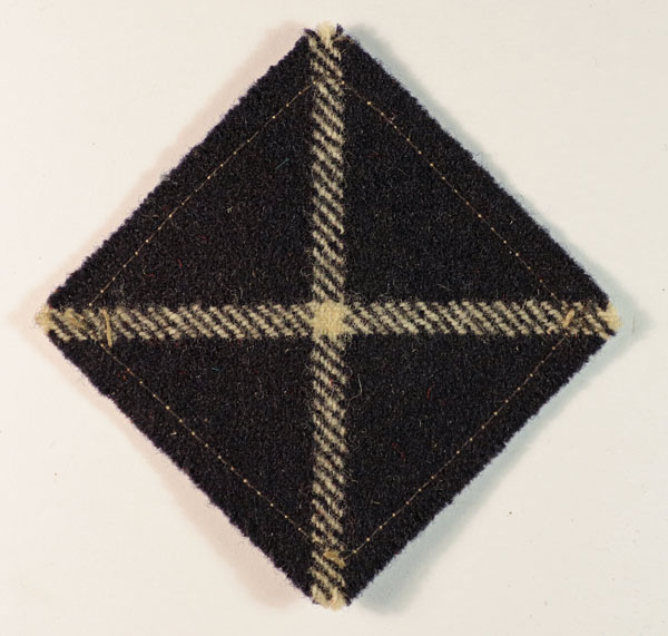 CAMERONIANS, SCOTTISH RIFLES WW2 Tartan Regimental Flash Badge — Lot No ...