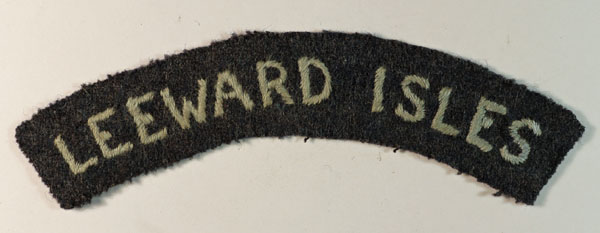 LEEWARD ISLES – R.A.F. WW2 Embroidered Nationality Shoulder Title Badge ...