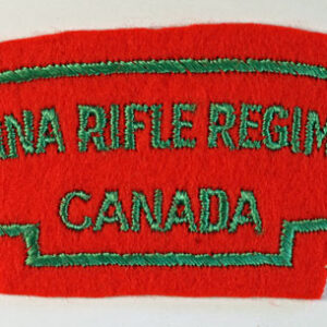 REGINA RIFLE REGIMENT/CANADA WW2 Paste Back Embroidered Shoulder Title ...