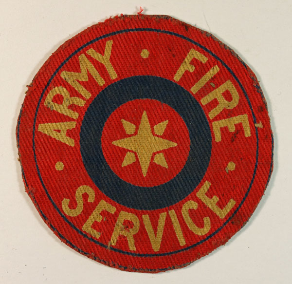 ARMY FIRE SERVICE WW2 Printed Cloth Arm Badge – CALICO PRINTERS — Lot ...