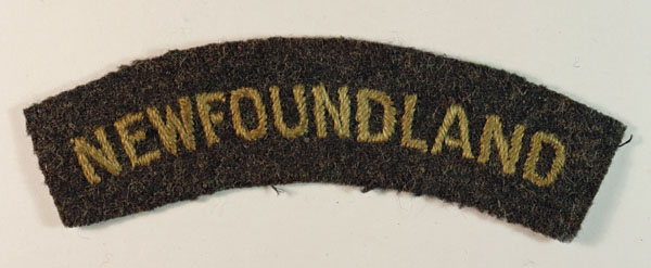 NEWFOUNDLAND – R.A.F. WW2 Embroidered Nationality Shoulder Title Badge ...