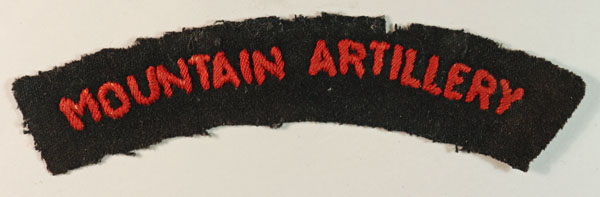 7th MOUNTAIN REGIMENT – MOUNTAIN ARTILLERY WW2 Embroidered Shoulder ...