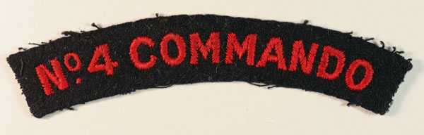 No.4 COMMANDO WW2 Embroidered Shoulder Title Badge — Lot No. 5657/SFB37 ...