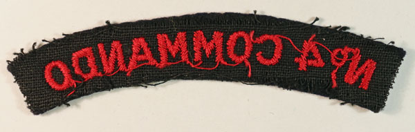 No.4 COMMANDO WW2 Embroidered Shoulder Title Badge — Lot No. 5657/SFB37 ...