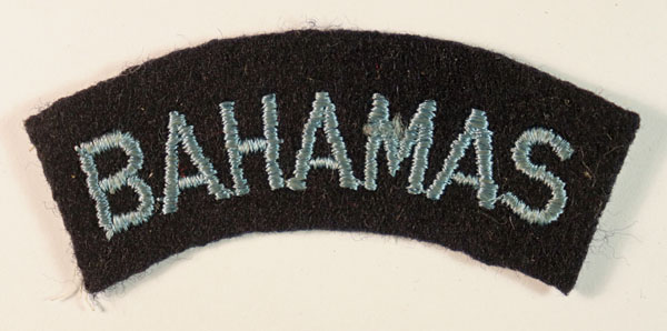 BAHAMAS – R.A.F. WW2 Embroidered Nationality Shoulder Title Badge — Lot ...