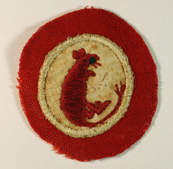 7th ARMOURED DIVISION Early WW2 Embroidered Felt Formation Sign Badge ...