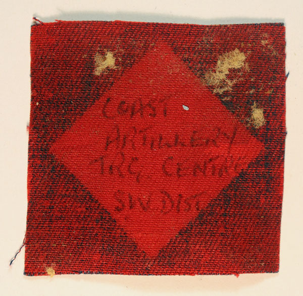 COAST ARTILLERY TRAINING CENTRE WW2 Printed Cloth Formation Sign Badge ...