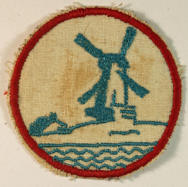 NETHERLANDS DISTRICT WW2 Locally Made Embroidered Cloth Formation Sign ...