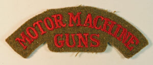 MOTOR MACHINE / GUNS WW1 Embroidered Felt Shoulder Title Badge – Scarce ...