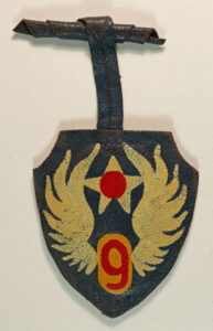 U.S. 9th AIR FORCE WW2 British Made Painted Leather Formation Sign ...